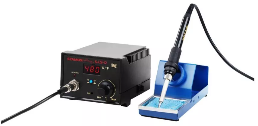 Statie de lipire cu letcon si stativ 65W S-LS-12 Basic Stamos 10021020 ...