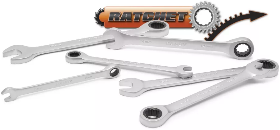 Set chei inelare cu clichet combinate cu chei fixe GLZ-10852 - domo.ro