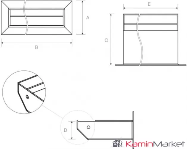 Grila semineu LUFT 9x80 - Negru Fresh 9 x 80 xb7t_263305633 - domo.ro