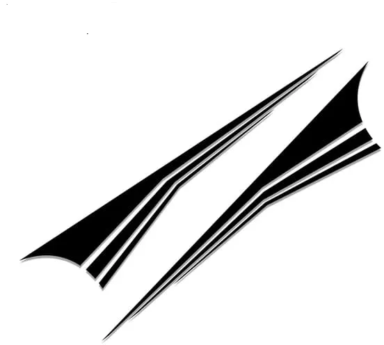 Set 2 stickere pentru capota auto sau alt element de caroserie cu dungi ...