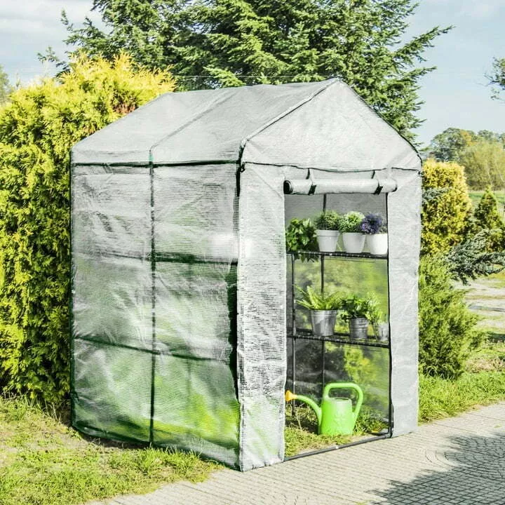 Solar Gradina cu rafturi pentru plante si flori 140 x 140 x 200 cm ...