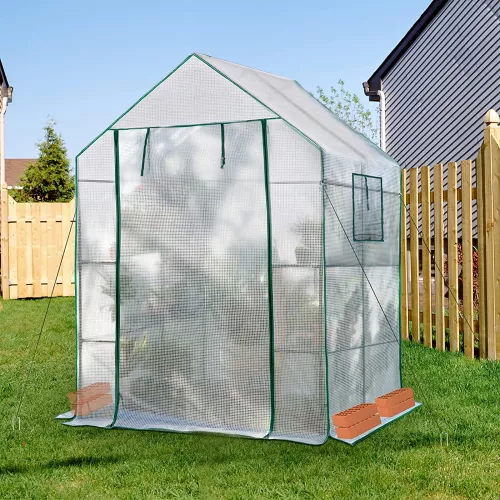 Solar Gradina cu rafturi pentru plante si flori 140 x 140 x 200 cm ...