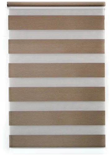 Jaluzea tip roleta zebra Day and Night Zi-Noapte 2305 maro cu dungi ...