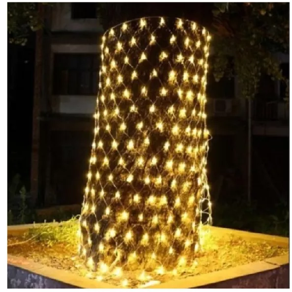 Plasa lumini 6x4 M interior/exterior 640 Led-uri alimentare 220V lumina ...