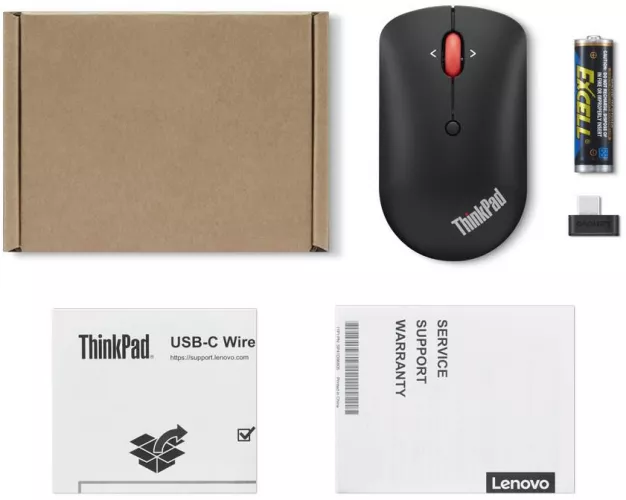 Mouse Compact Wireless Lenovo ThinkPad USB-C 2.4 GHz Plug-and-Play ...