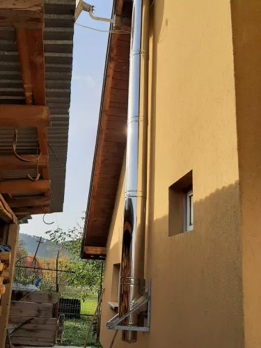 Cos de fum inox izolat interior 150 exterior 250 4.5ml 15025050 - domo.ro