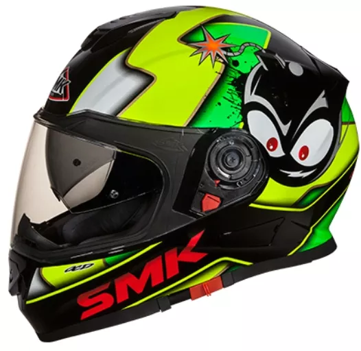 Casca integrala Smk Twister Cartoon GL241 albastru/galben marime XL ...