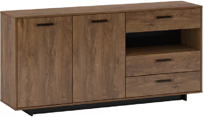 Comoda stejar bolzano negru DELIS G tk-0000303565 - domo.ro