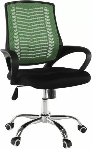 Fotoliu de birou verde negru crom IMELA TYP 2 tk-0000255060 - domo.ro