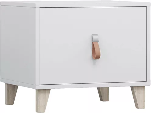 Noptiera alba margini ABS FIERA tk-0000303204 - domo.ro