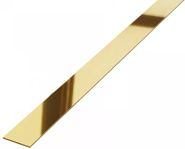 Platbanda inox auriu lucios 270 x 20 x 0 06 cm P20A - domo.ro