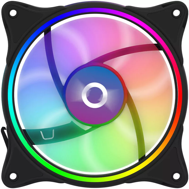 Kit 3 Ventilator radiator AQIRYS Vela ARGB 120mm cu telecomanda si ...