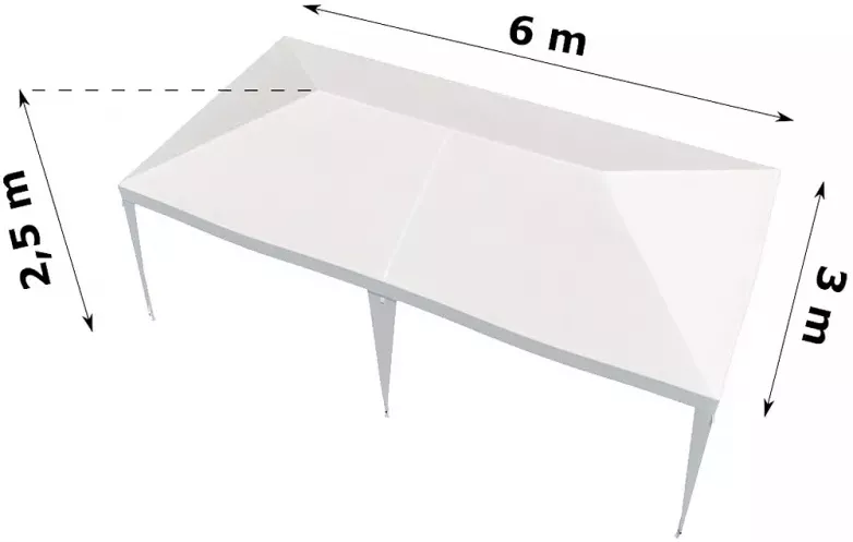 Cort Pavilion Alb 6x3 m tip Foisor 18 mp pentru Petrecere Evenimente ...