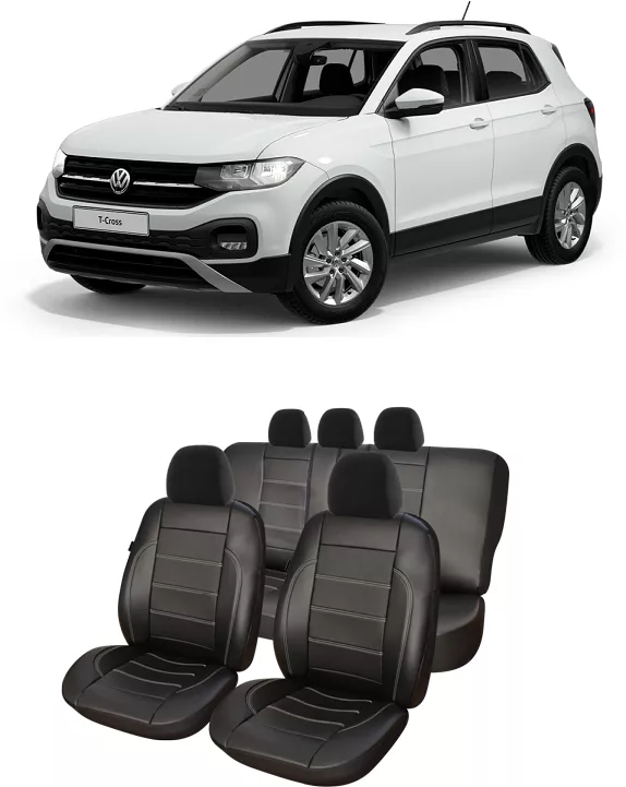 Huse scaune auto piele perforata Volkswagen T-Cross 2019-2022 xflw ...