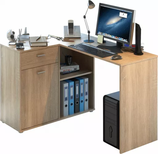 Masa PC de colt stejar sonoma KALIMERO a1fe_732482820 - domo.ro