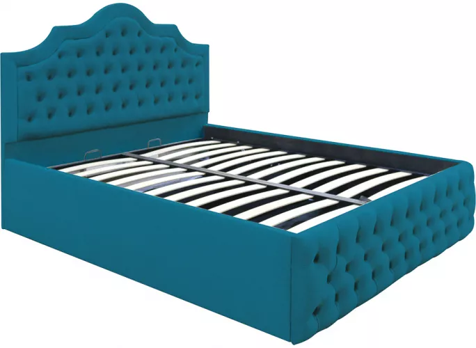 Pat dublu tapitat Colorado cu nasturi tapitati 160/200 cm culoare ...