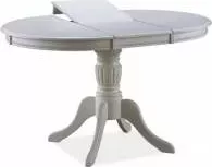 Masa ovala extensibila Lider Furniture din lemn masiv Alb 141 cm lf-078 ...