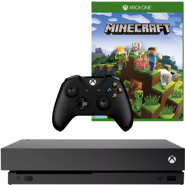 Consola Microsoft Xbox One X 1TB NEGRU + Controller + Joc Minecraft ...