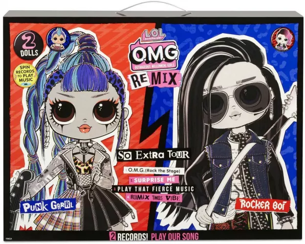 Set de joaca L.O.L Surprise O.M.G. - Remix Rocker Boy si Punk Girl cty ...