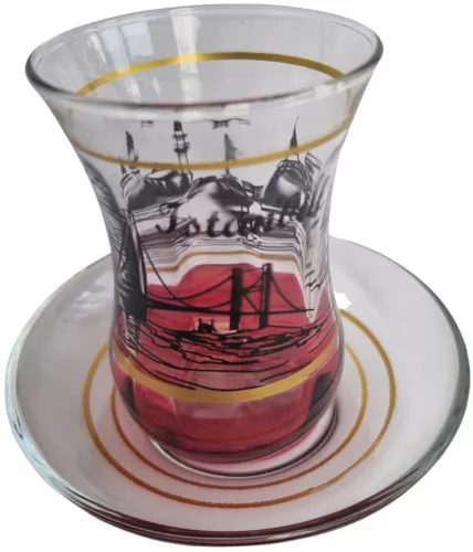 Set 6 pahare ceai turcesc model Rainbow 5949221695495 - domo.ro