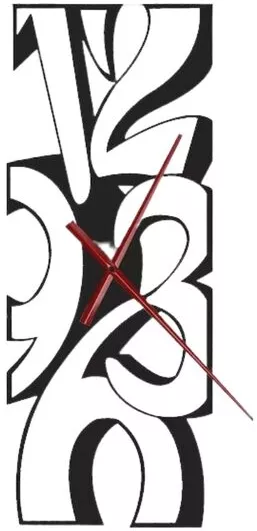 Ceas de perete metalic Krodesign Geometric Clock Inaltime 50 cm negru