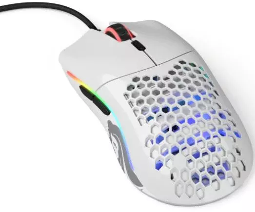 Mouse Glorious PC Gaming Race Model O Ultrausor 67g Alb Mat
