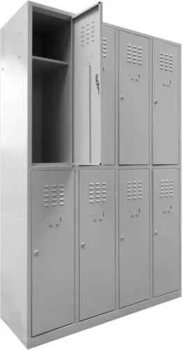 Dulap vestiar metalic 4 coloane 8 usi medii 1175x450x1800 mnx-1259 ...