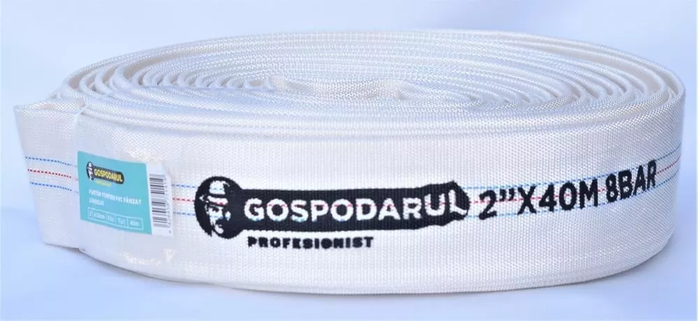 Furtun pompieri din pvc panzat - 2 - o 50 mm - 8 Bar - tip C - 40 m GPA00146 - domo.ro