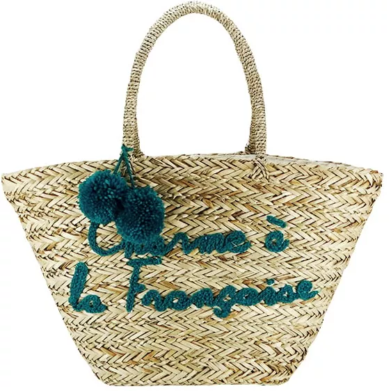 Geanta de plaja din paie naturale B-411-C Bej ctub_468818442 - domo.ro