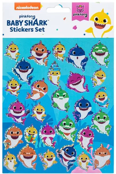 Set de 200 stickere Baby Shark in diverse culori HQGPYNRSB - domo.ro