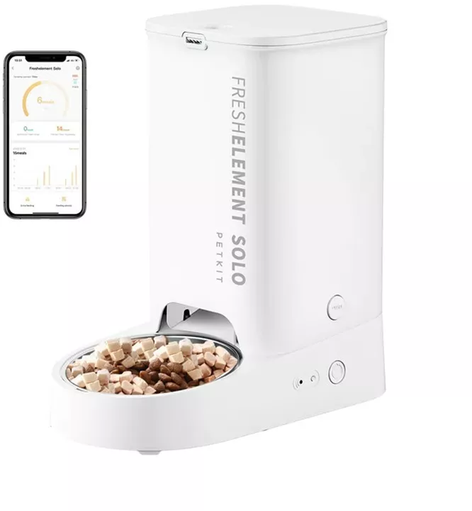 Dozator automat mancare pisici PETKIT Fresh Element Solo 3L aplicatie ...