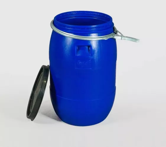 Bidon 180 litri cu cerc metalic Sterk Plastic Albastru 2625 - domo.ro