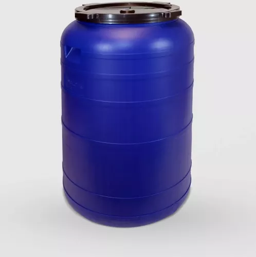 Bidon 250 litri cu capac prin infiletare Sterk Plastic Albastru 23894 ...