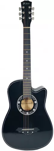 Chitara clasica din lemn IdeallStore® Cutaway Country Black 95 cm negru - domo.ro