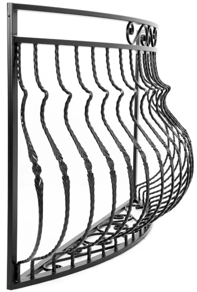 Balcon Frantuzesc din Fier Forjat Lucrat Manual balustradeTM T17 1.59m ...
