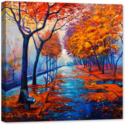 Tablou luminos in intuneric GlowforHome Peisaj de toamna pictura in ...