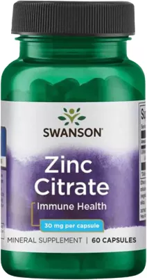 Zinc Citrate 30mg Swanson 60 caps 2 luni administrare Tratament pentru ...