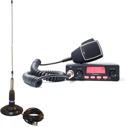 Kit statie radio CB TTi TCB-550 EVO VOX Filtru NB 12-24V cu antena PNI ...