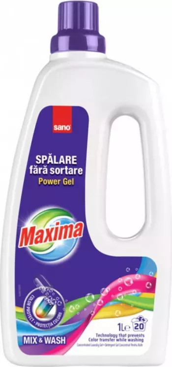 Detergent Gel Concentrat pentru Rufe Colorate Sano Maxima Mix and Wash ...