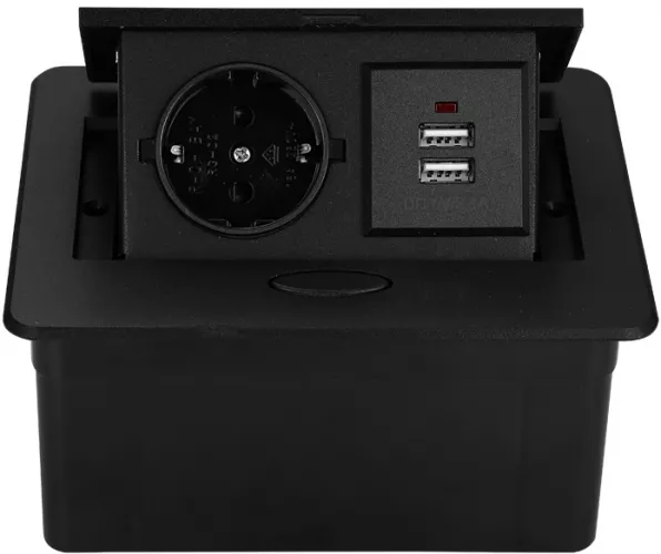 Priza incorporabila in blat bucatarie masa sau birou 2X USB - domo.ro