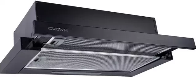 Hota incorporabila telescopica Crown HB 6001 BK 280 mc 60 cm neagra