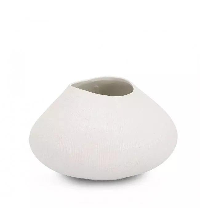 Set 2 vaze ceramica alba Papyrus 25.5x16.8 cm 0501459 - domo.ro