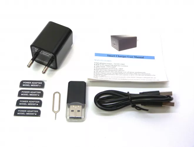 Incarcator USB cu Camera Ascunsa SpyGadget Filmare Full HD 1920x1080p ...