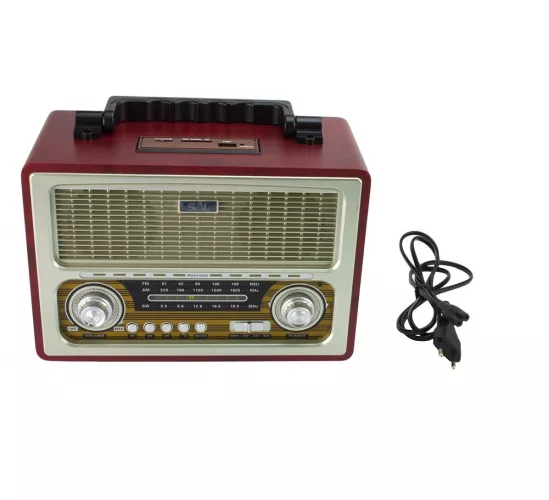 Radio Portabil Retro Bluetooth cu MP3 USB SD cu 3 benzi AM FM SW Sal ...
