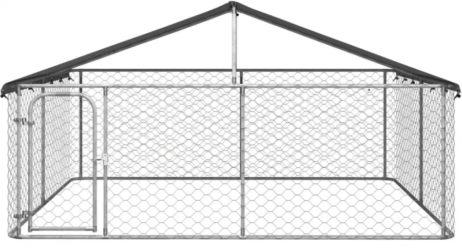 VidaXL Padoc pentru caini de exterior cu acoperis 300x300x150 cm 171501 ...