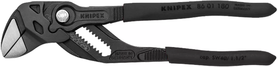 Cleste cheie cu deschidere reglabila - 180 mm - Black Edition - KNIPEX ...