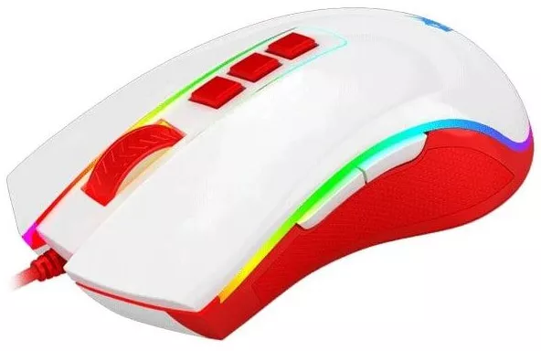 Mouse Gaming Redragon Cobra RGB White-Red M711C - domo.ro