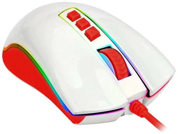 Mouse Gaming Redragon Cobra RGB White-Red M711C - domo.ro
