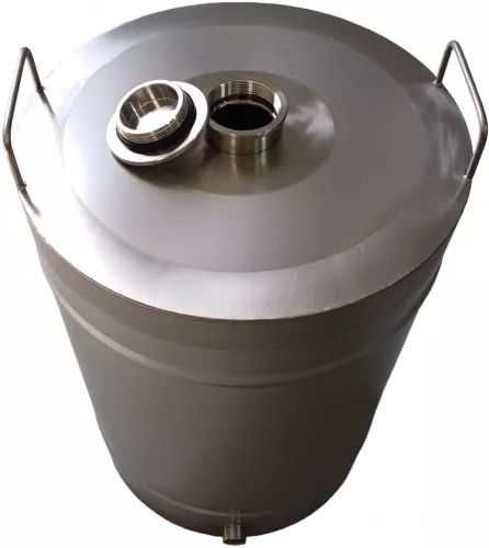 Butoi inox alimentar 60 litri cu dop filet si canea inox 76e_b60 - domo.ro