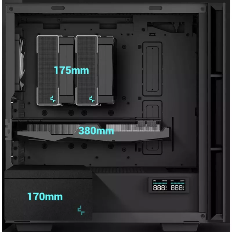 Carcasa Deepcool CH560 Digital ARGB Middle Tower Black R-CH560-BKAPE4D ...